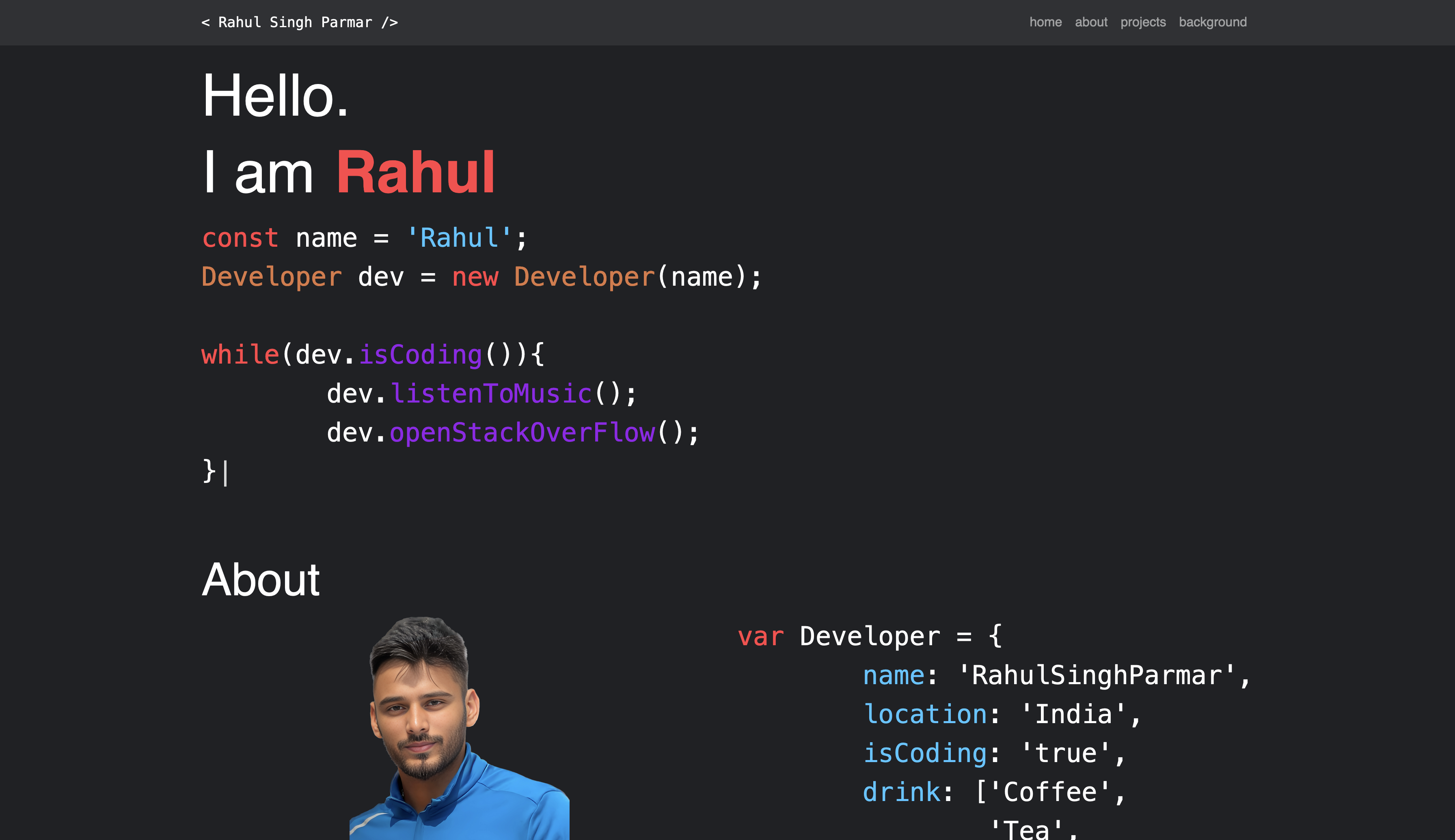 GitHub - RahulSinghParmar/Portfolio: This is my custom portfolio ...