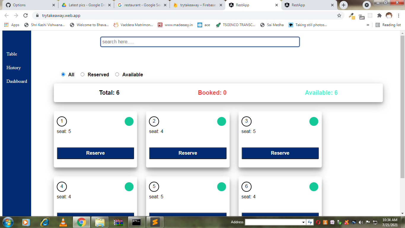 GitHub - gogularaju/trytablebooking-ui: This project allows you to book ...