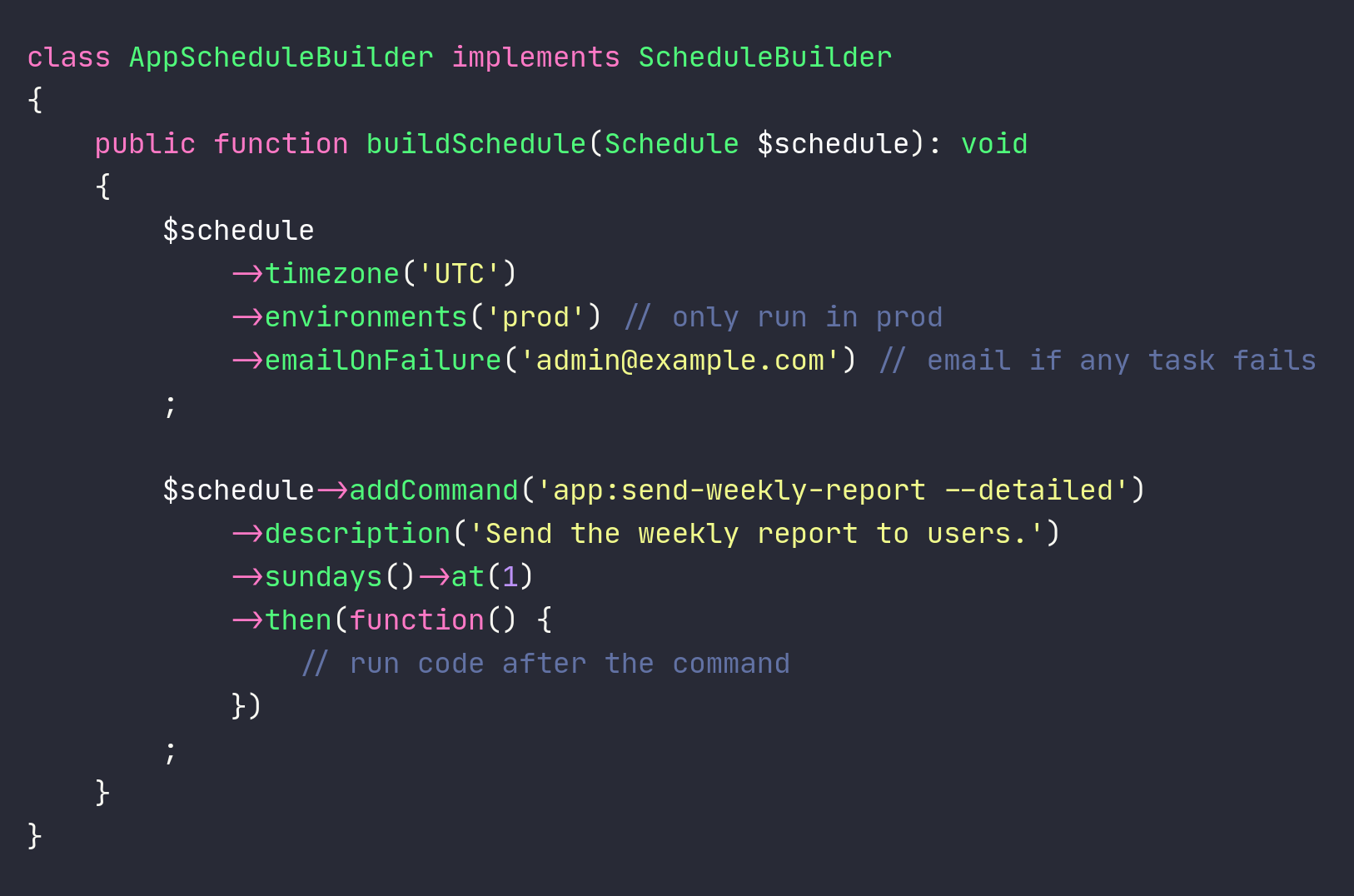 GitHub Zenstruck schedule bundle Schedule Cron Jobs commands