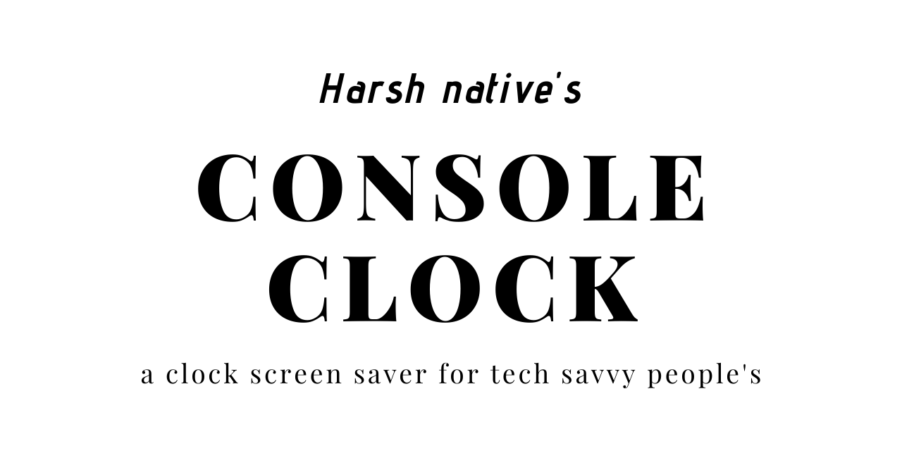 GitHub - harshnative/console-clock: use to clock as a console based ...