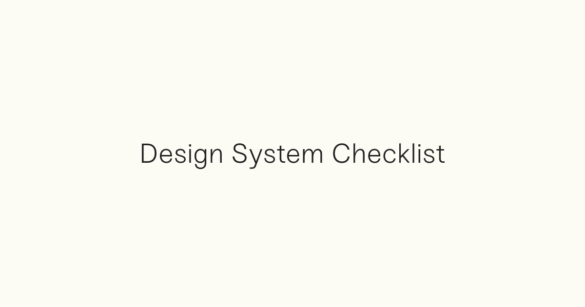 Github Ardakaracizmelidesign System Checklist An Open Source