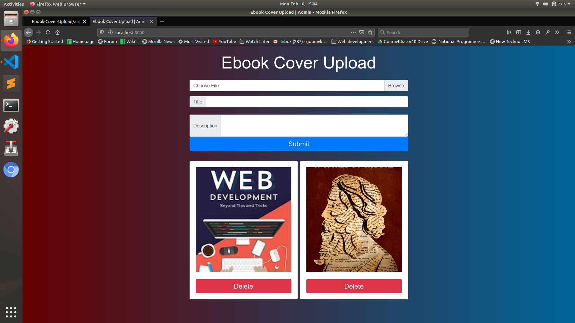 GitHub - gouravkhator/Ebook-Cover-Upload: Project for uploading file ...