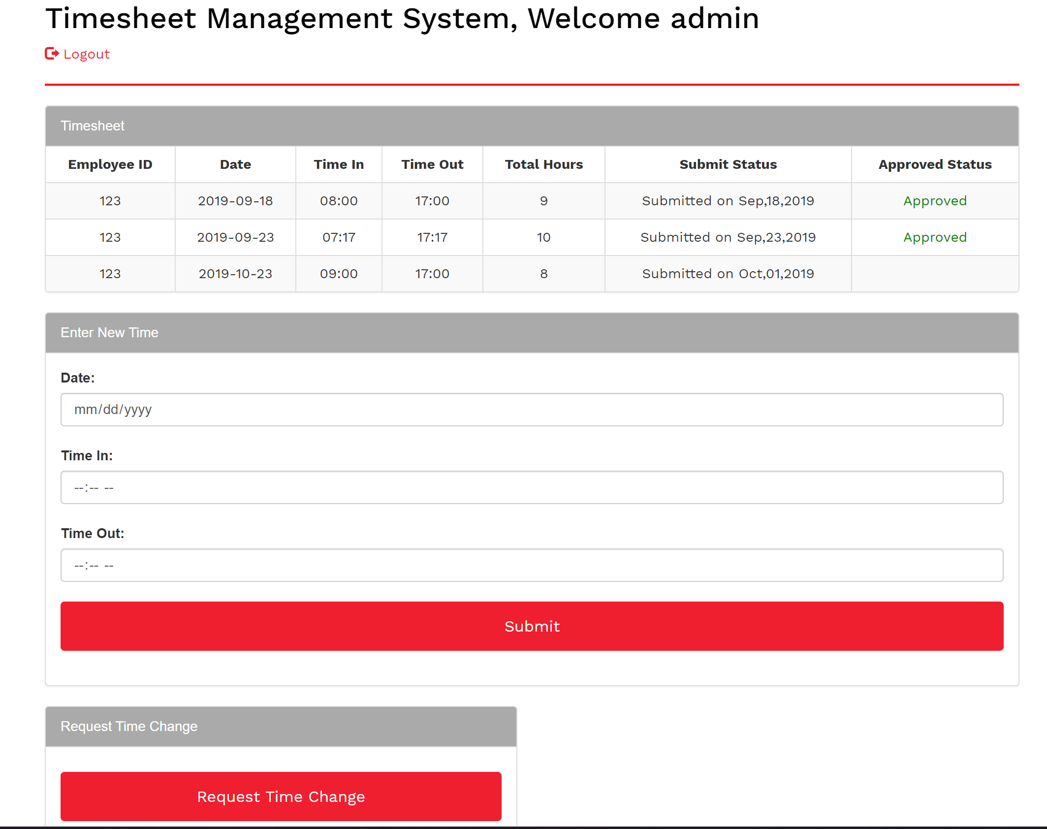 GitHub - joshk326/Employee-TimeSheet: Track the hours of your employees