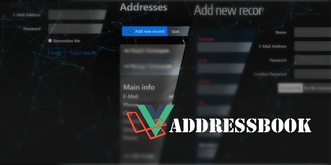 GitHub - Hrache/Vue-Laravel-addressbook: Addressbook made with VueJS and Laravel