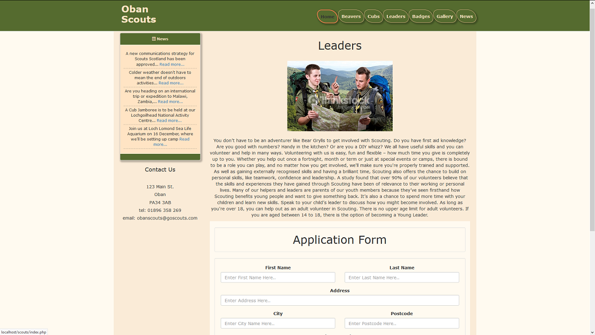 GitHub - CBT69/scouts-website: This website project was created as part of my HND Graded Unit ...