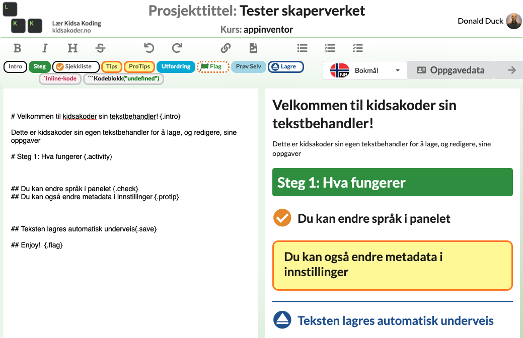 GitHub - kodeklubben/lessoneditor: An editor for creating lessons