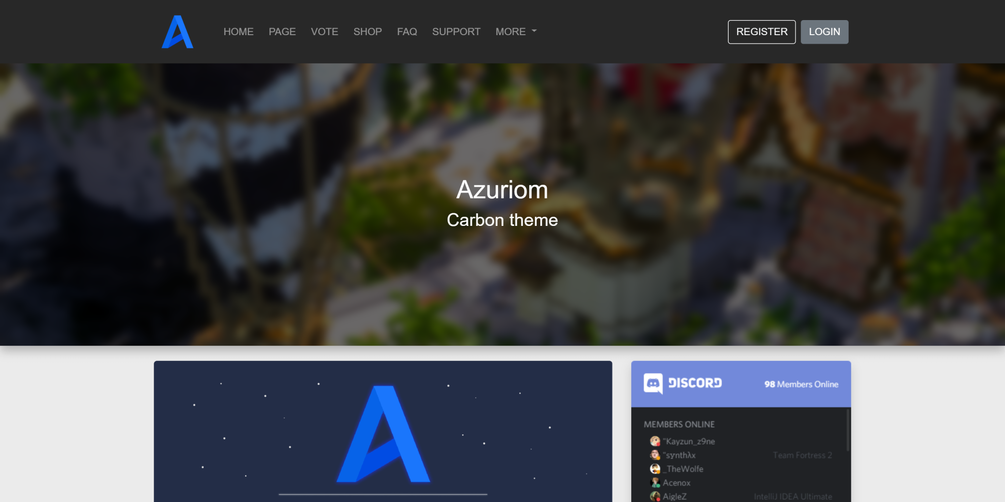 GitHub - Azuriom/Theme-Carbon: A light and dark Carbon theme.
