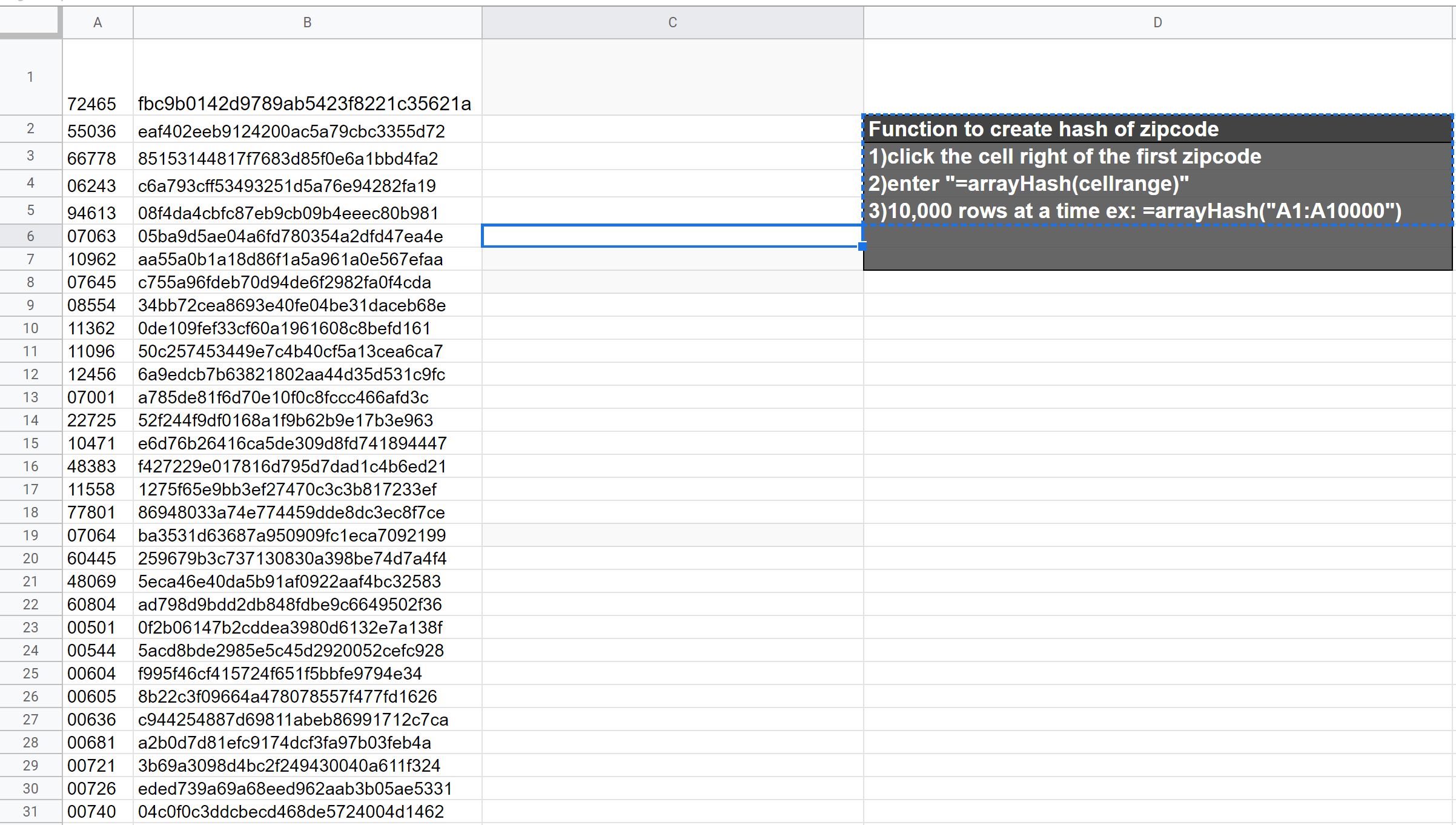 GitHub - sbacklund2013/Md5Hasher: Md5 Hasher for Google Sheets. 10,000 rows at a time