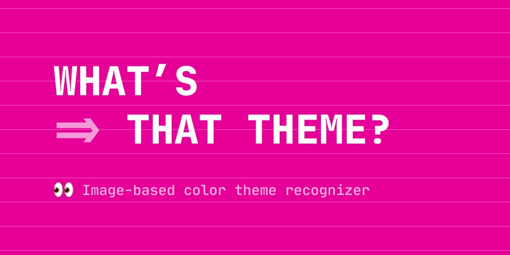 GitHub - simonwuyts/whatsthattheme: What's That Theme - image-based ...