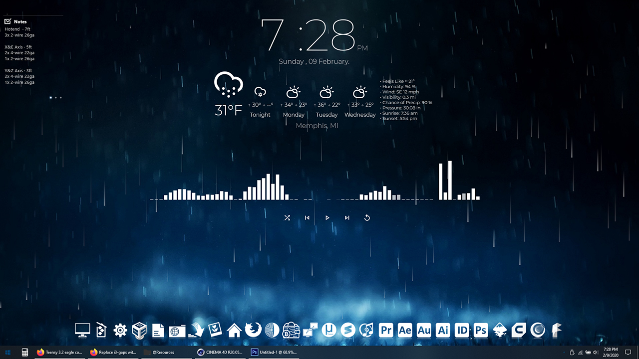 GitHub - mikekscholz/Simplony-Reborn: Simplony Rainmeter skin.