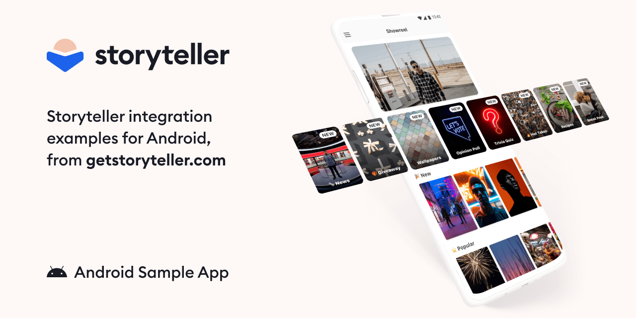 GitHub Getstoryteller storyteller sample android Sample App Showing