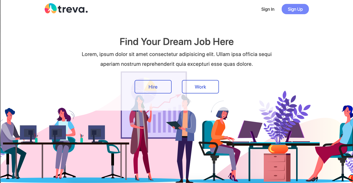 GitHub - lily-silva/treva: Job landing website designed by Atiqur Rahaman in Dribbble