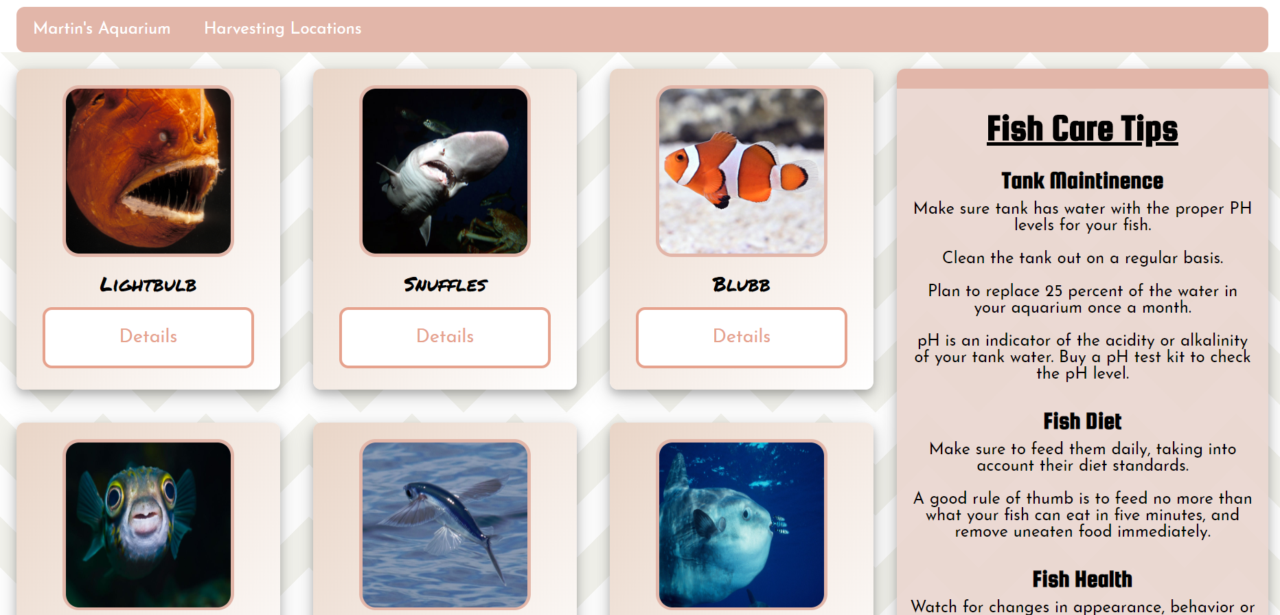 GitHub - JaysonRice/Martins-Aquarium