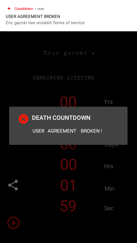 GitHub - Ericgacoki/Countdown: This App tells you when you'll die. Don't be scared it's just for ...