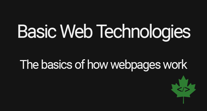 GitHub - Descent098/basic-web-technologies: An introduction to the ...