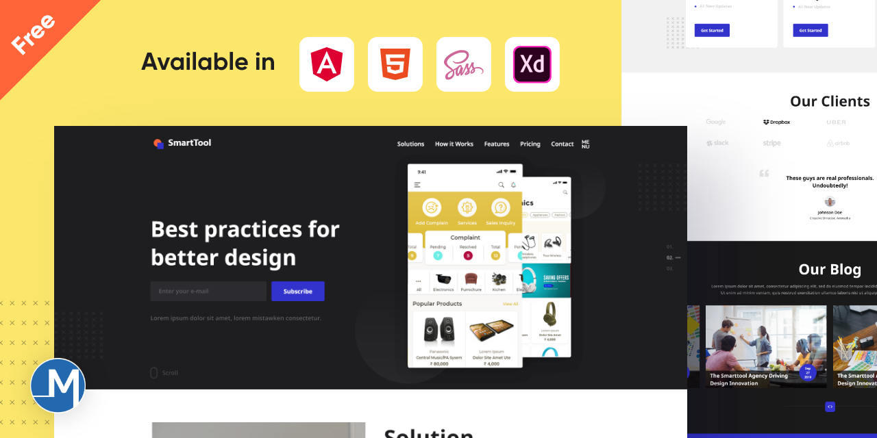 Smart Tool Bootstrap4 Html Theme Free Projects