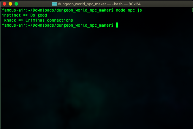 GitHub - famouswolfe/dungeon_world_npc_maker: A simple CLI-driven NPC ...