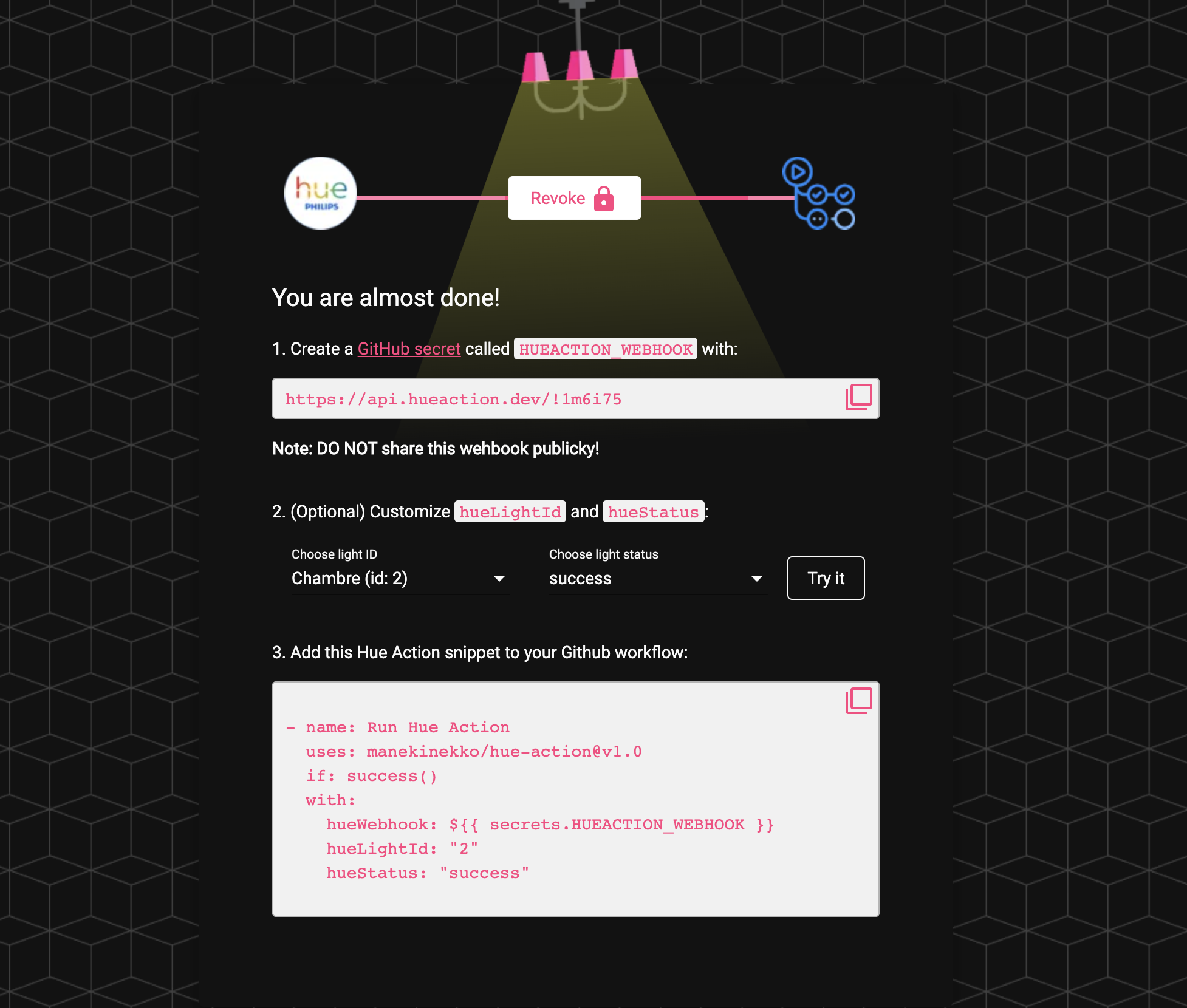 Github Manekinekko Hue Action Github Action Trigger Your Philips Hue Lights From Your Github