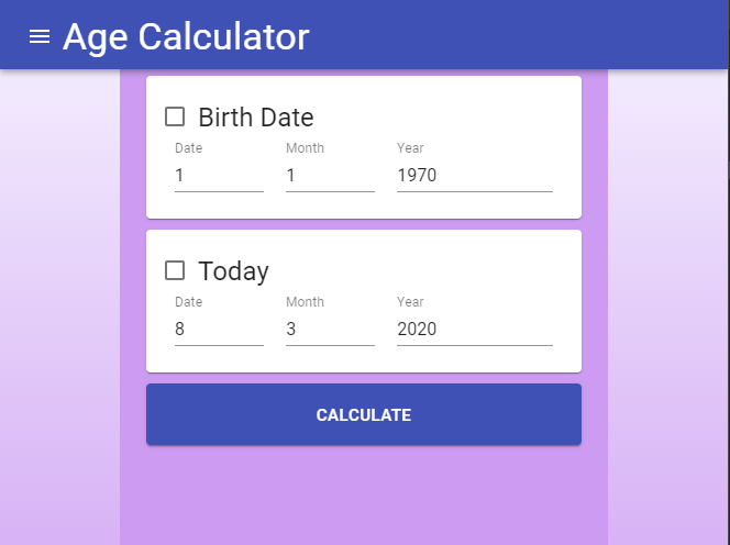 GitHub - ReactSC/age-calc: Age Calculator