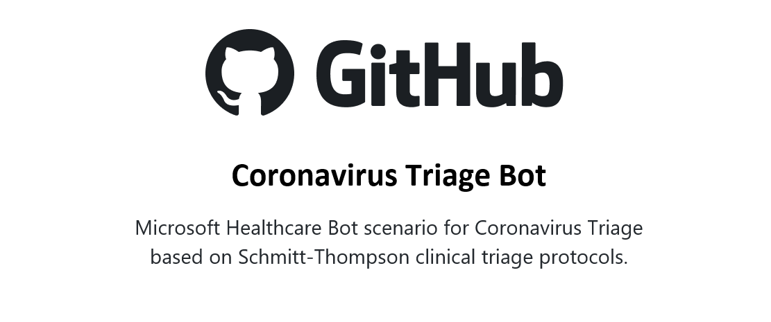 GitHub - gjlisiak/covid19bot: Coronavirus (COVID-19) Clinical Triage - Microsoft Health Bot