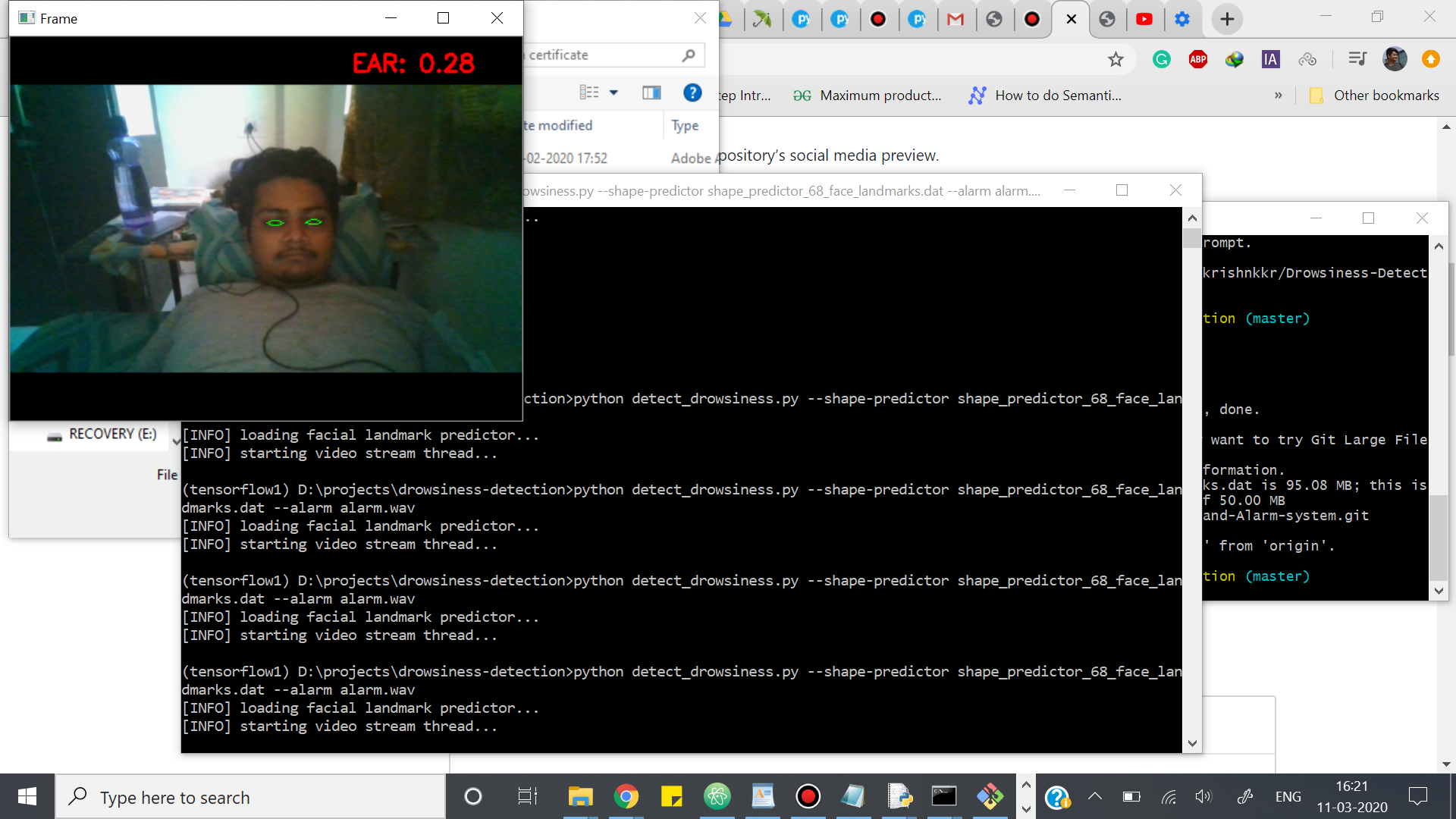 GitHub - krishnkkr/Drowsiness-Detection-and-Alarm-system
