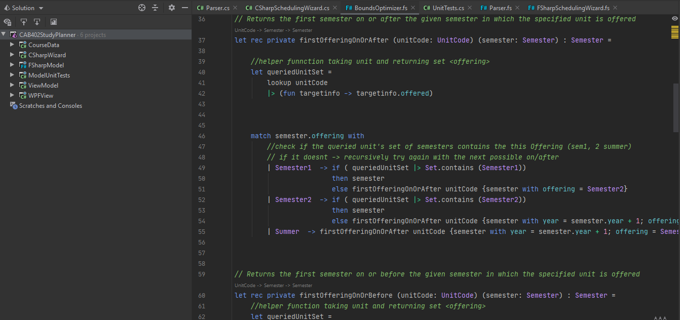 GitHub - mcsweeneyJA/F-C-Graduation-Schedule-Optimizer: F Sharp project ...