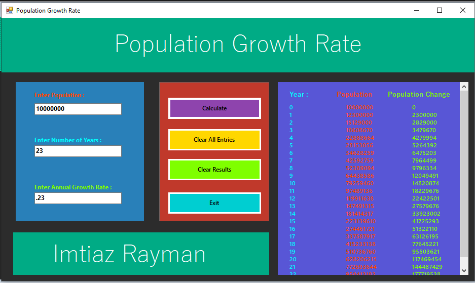 GitHub - imtiazrayman/PopulationGrowthCalculator: A program written in ...