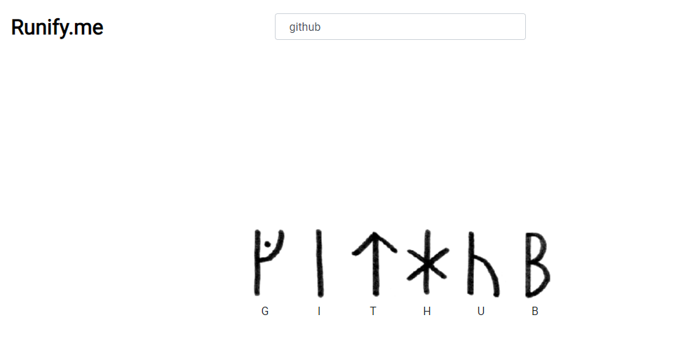 GitHub - fregart/Runify: Web app that translate your name to Swedish runes