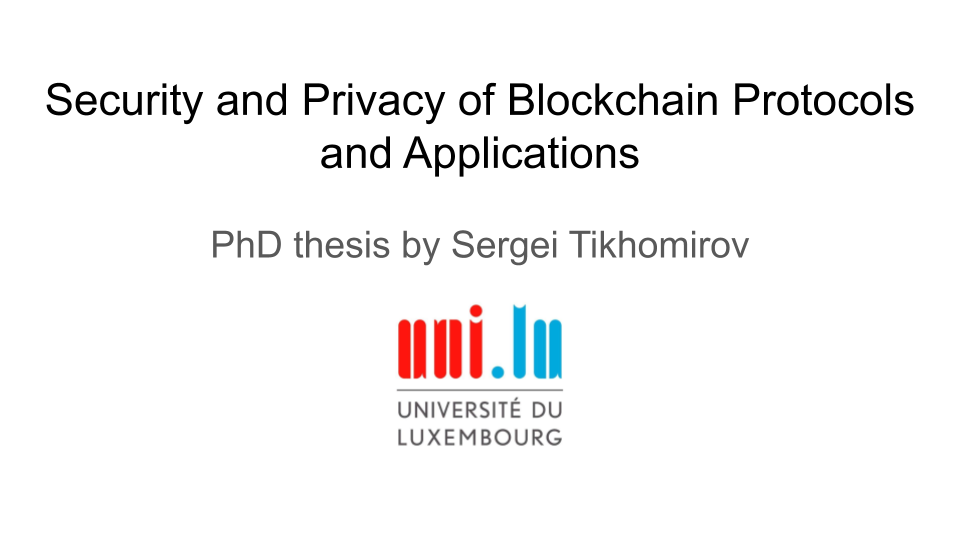 GitHub - s-tikhomirov/phd-thesis: A PhD thesis on the security and ...