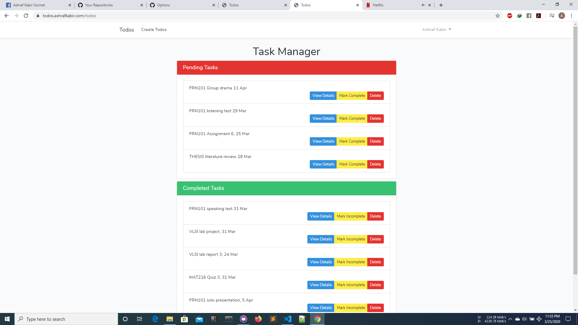 GitHub Ashraf kabir task manager app Laravel Task Manager Web