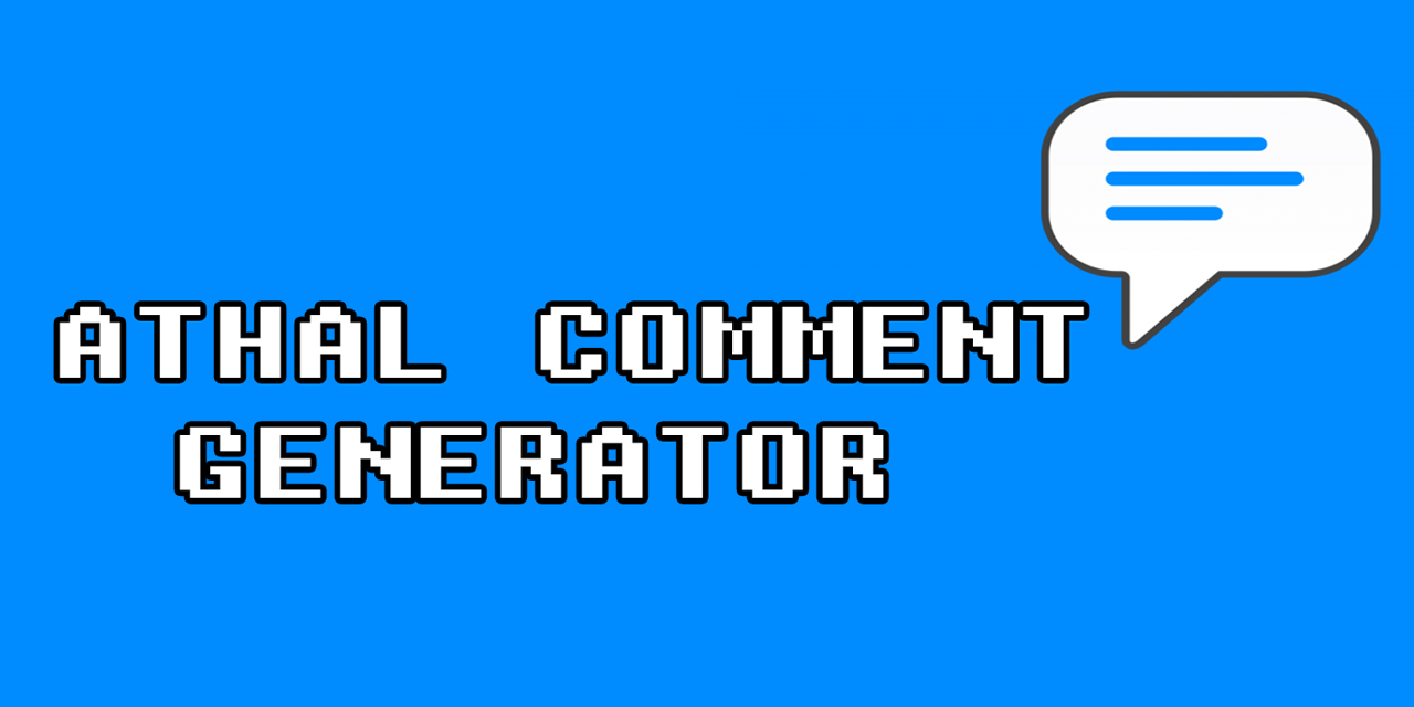 GitHub - athal-sangame/comment-generator: Athal comment generator ...