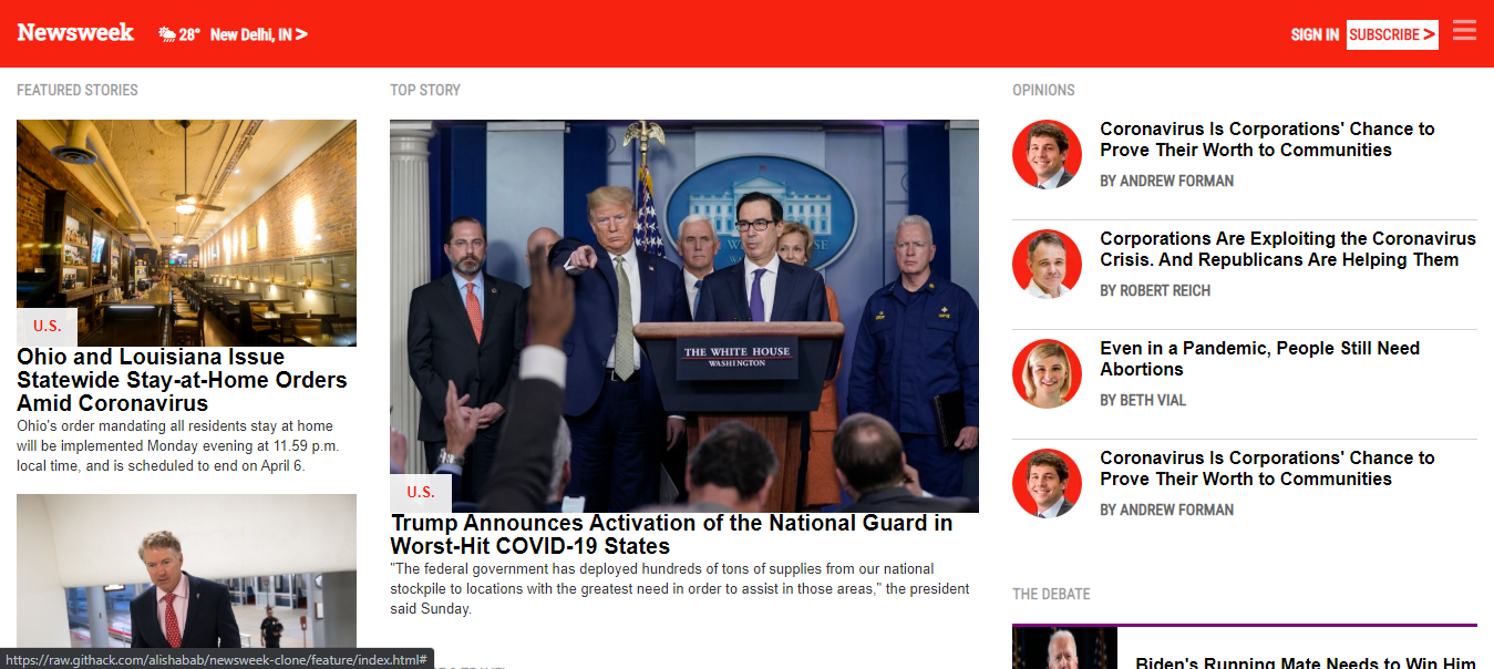 GitHub - alishabab/newsweek-clone: NewsWeek Clone Using Bootstrap [Solo Project]