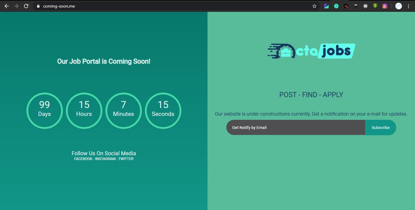 GitHub - hendurhance/coming-soon: A Coming Soon web app that collects Email List and send ...