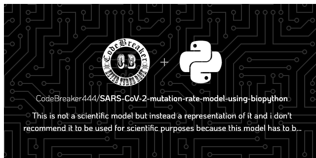 Github Codebreaker444sars Cov 2 Mutation Rate Model Using Biopython