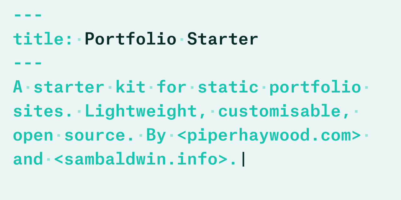 GitHub - sb-ph/portfolio-starter: A starter kit for static portfolio sites
