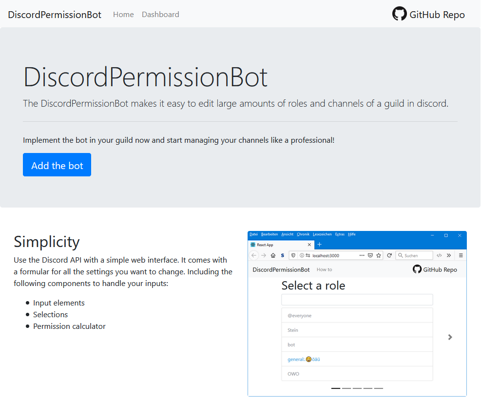 GitHub - Geronymos/DiscordPermissionBot: The permission bot makes it ... GitHub - Geronymos/DiscordPermissionBot: The permission bot makes it ...