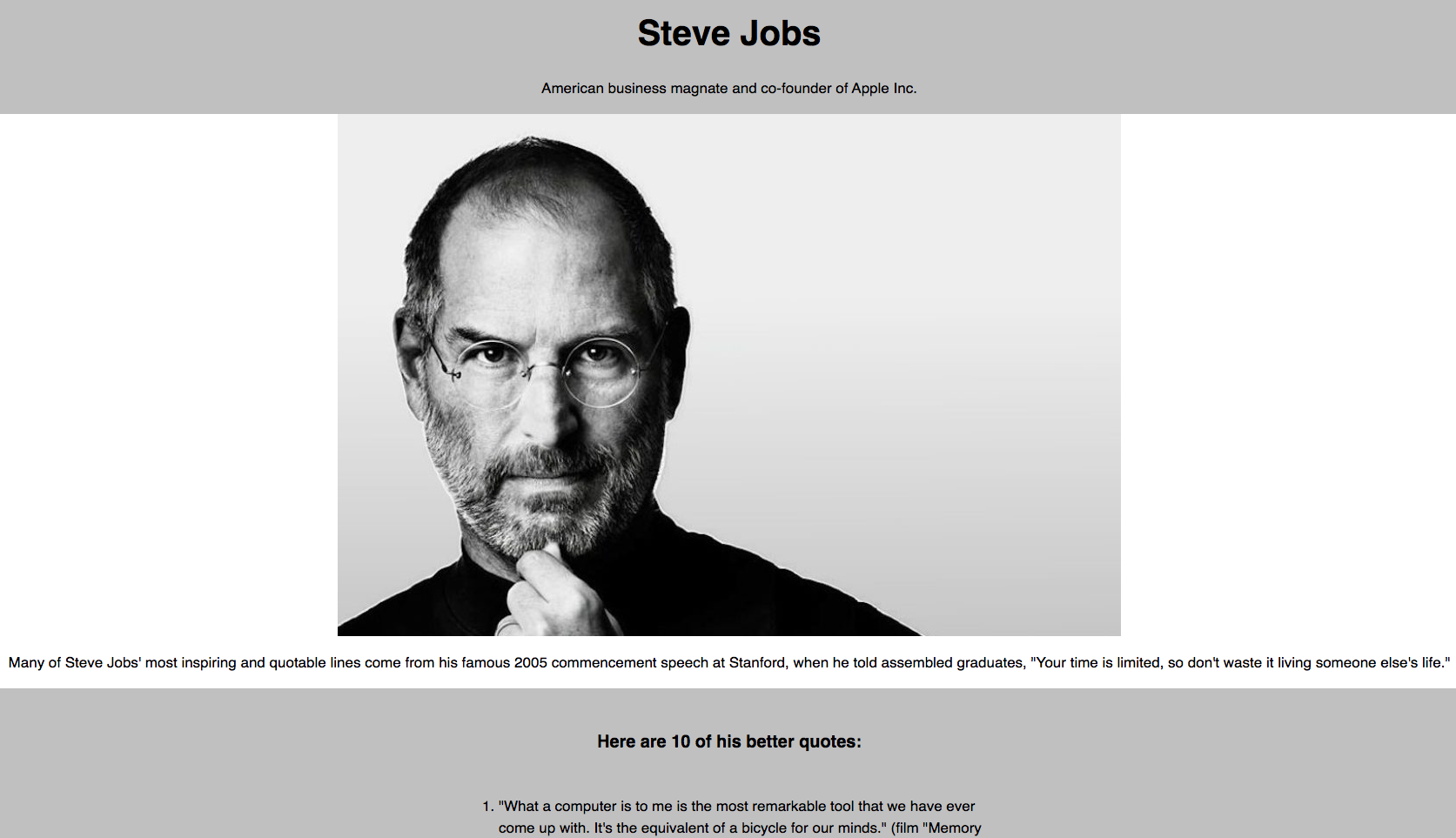 GitHub - epletnev/tribute-page: Steve Jobs Tribute Page