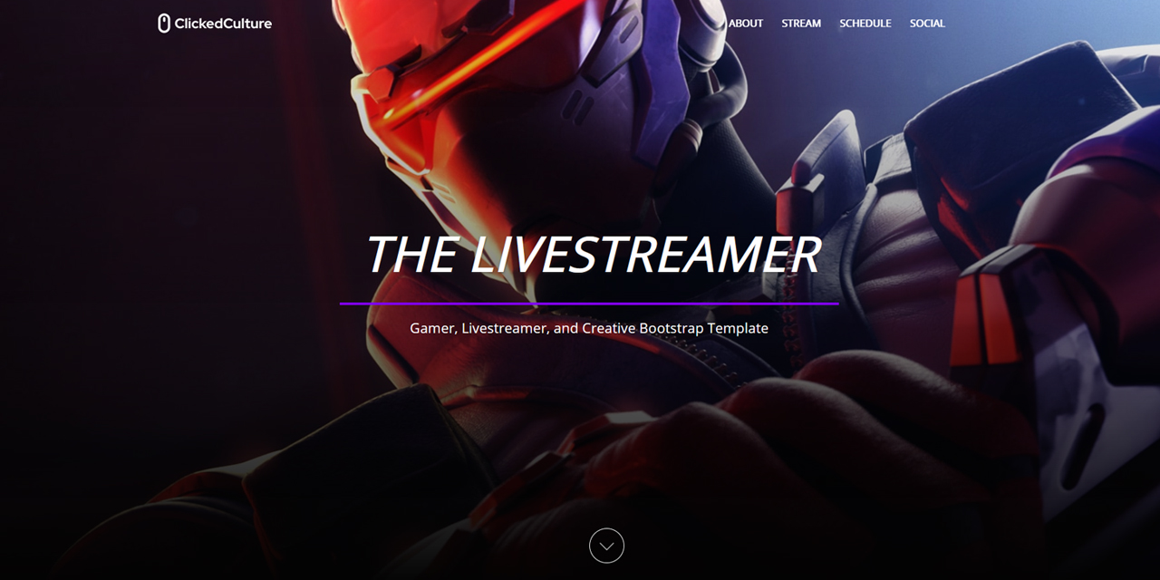 GitHub - wejustcode/Livestreamer: Theme: Single-Page Bootstrap Showcase Website for Livestreamers