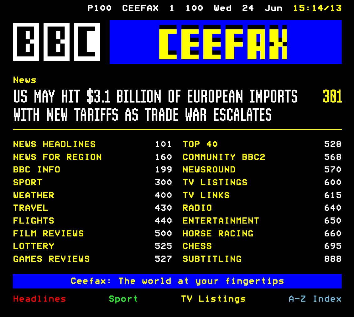 GitHub - AndyMardell/teletext: 📺 An ambitious Teletext clone built with Next.js