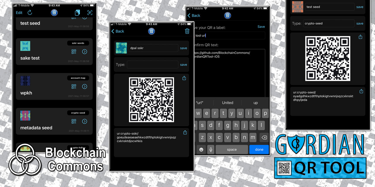 GitHub - BlockchainCommons/GordianQRTool-iOS: UR & QR code storage for iOS and MacOS