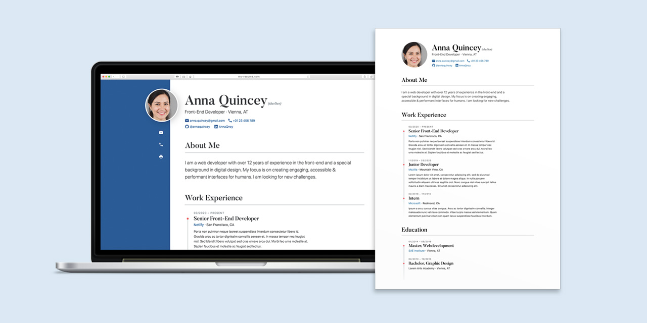 GitHub - maxboeck/resume: An online résumé.