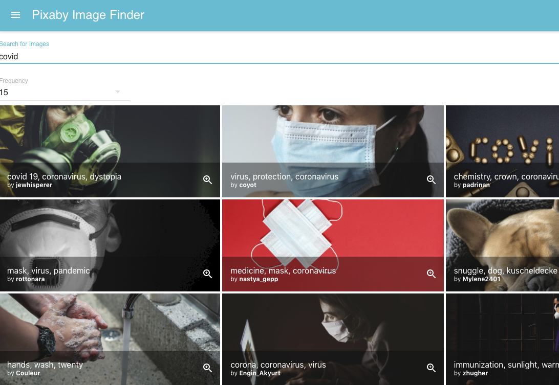 GitHub - LeeYang2019/Pixaby-Image-Finder: Tech: dynamic react app with ...