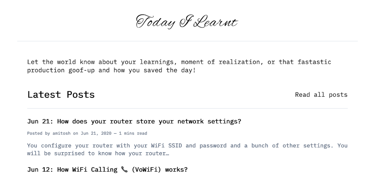 Github Today I Learnt Site Today I Learnt