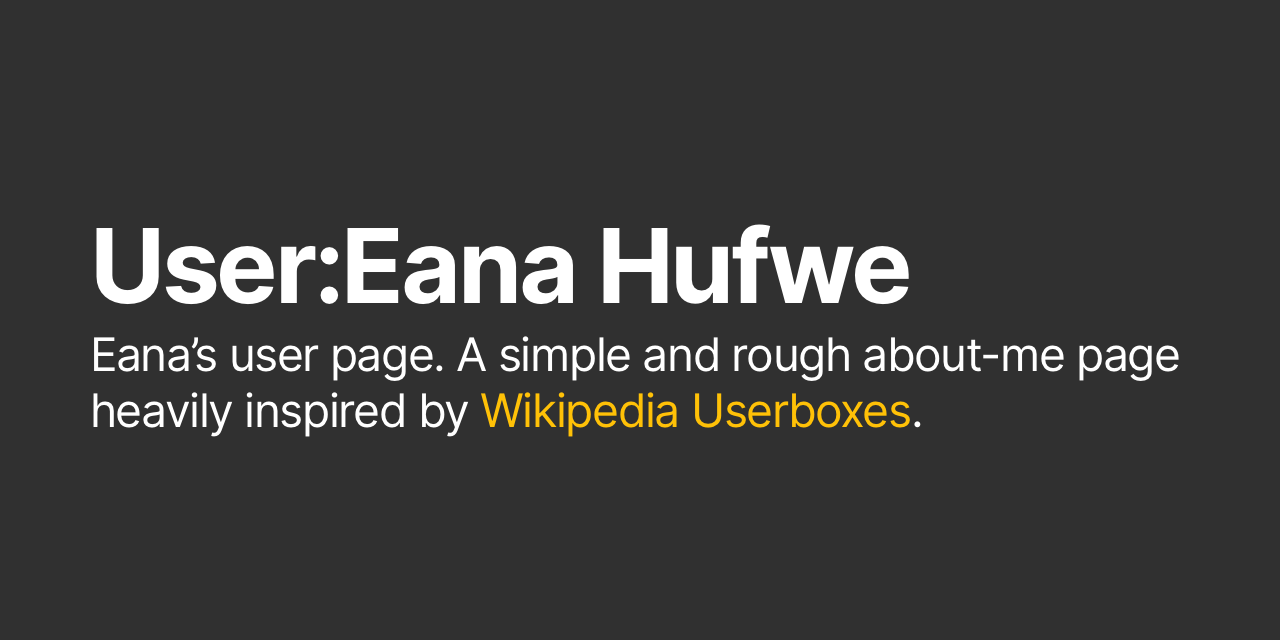 GitHub - blueset/userpage: User:Eana Hufwe. A simple and rough about-me ...