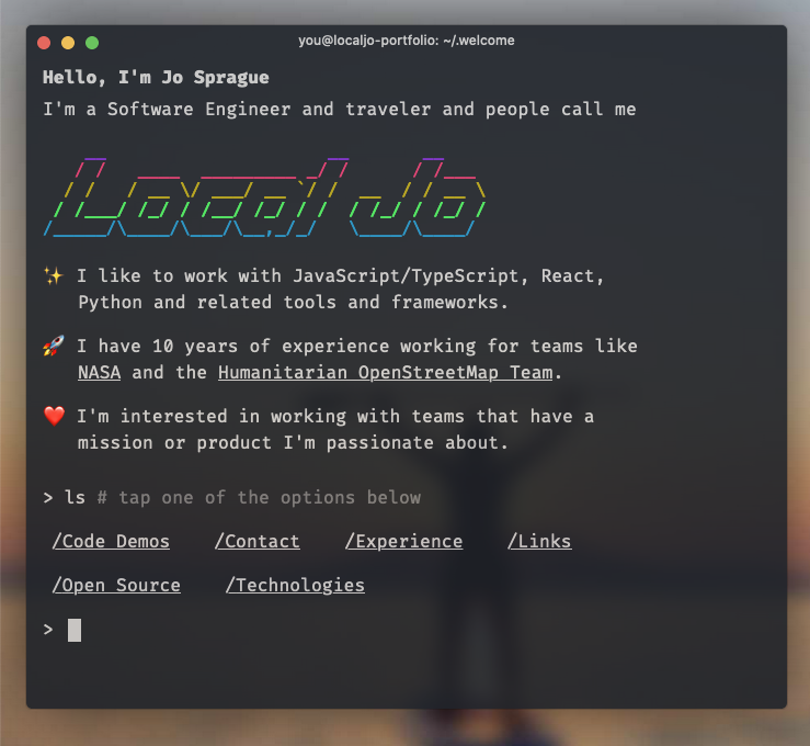 Github Localjo Localjo Github Io My Portfolio Website