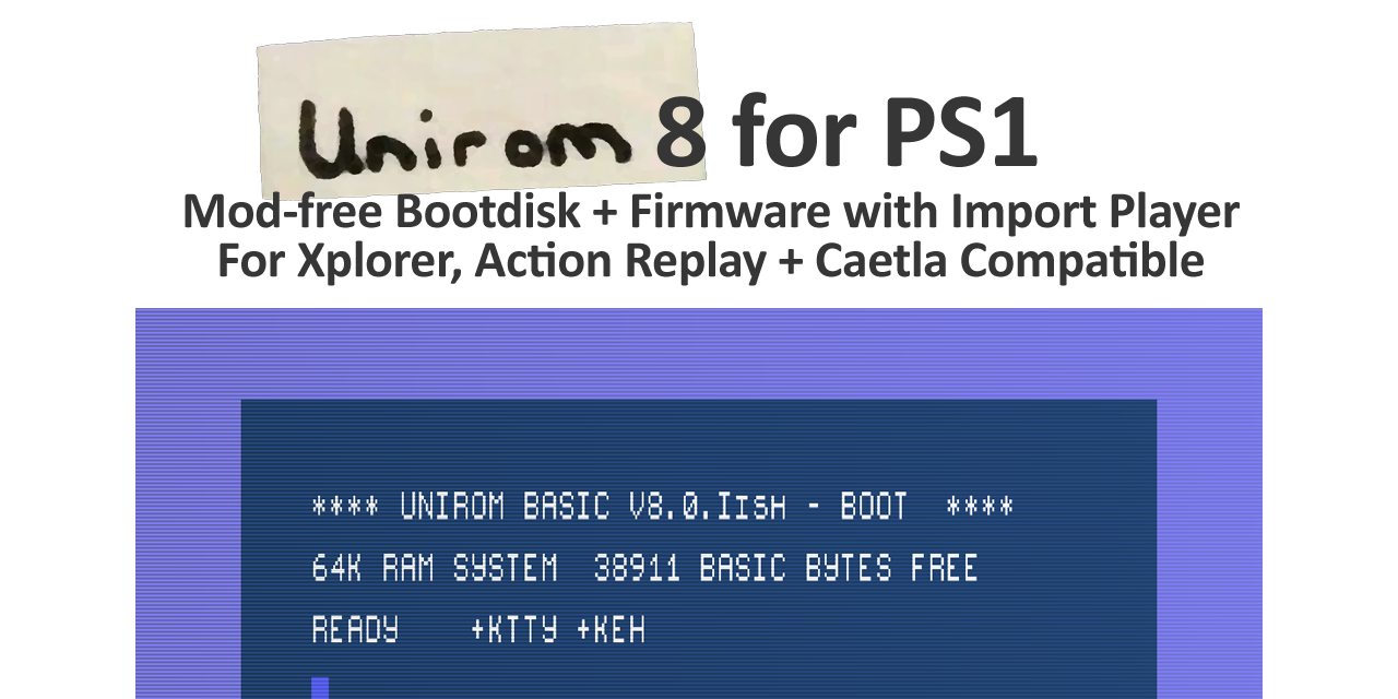 GitHub - JonathanDotCel/unirom8_bootdisc_and_firmware_for_ps1: Mod-free Playstation 1 Bootdisc ...