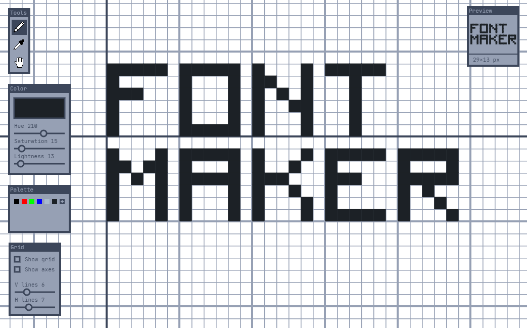 GitHub - OscarGlo/fontmaker: A pixel art oriented font creator.