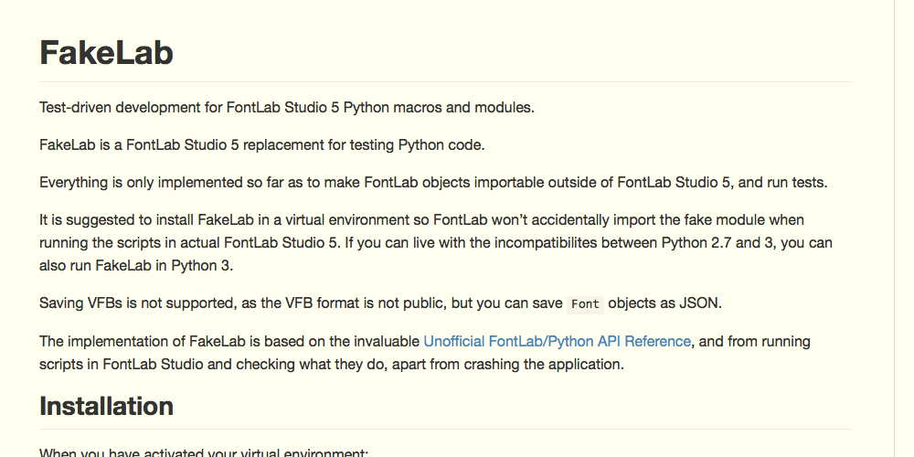 GitHub - jenskutilek/fakelab: A FontLab Studio 5 replacement for ...