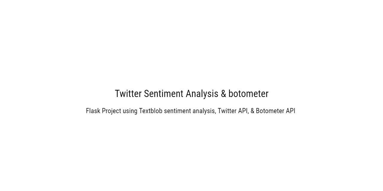 Github E Wolftwitter Sentiment And Bot Analysis Flask Project Using Textblob Sentiment