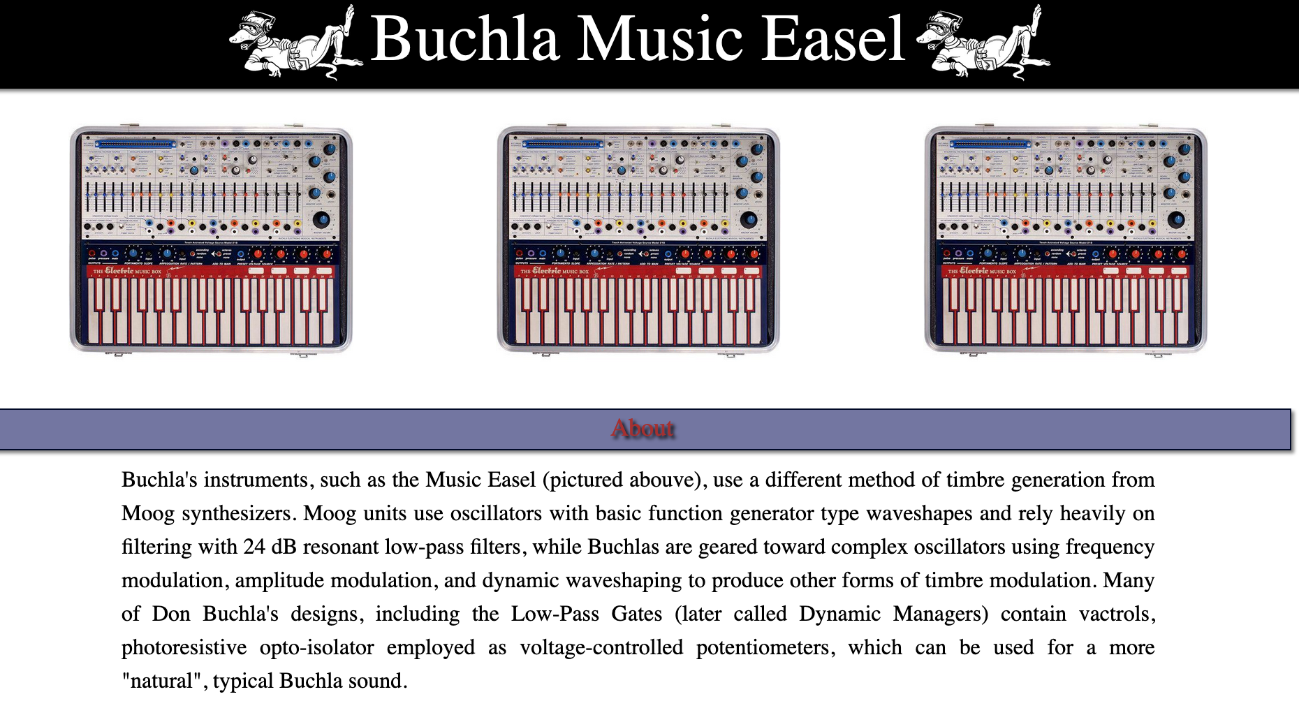 GitHub - sqk2j/Buchla-Product-Page: Product Page for Buchla Music Easel